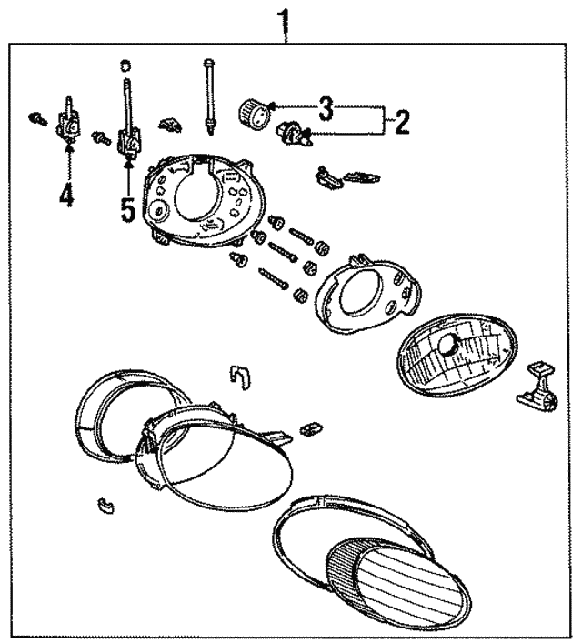 1996-1999 Ford Bulb & Retainer Retainer F6DZ-13N019-A | TascaParts.com