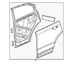84710205 - Rear Passenger Side Door 2019-2025 Cadillac XT4 | Gateway ...