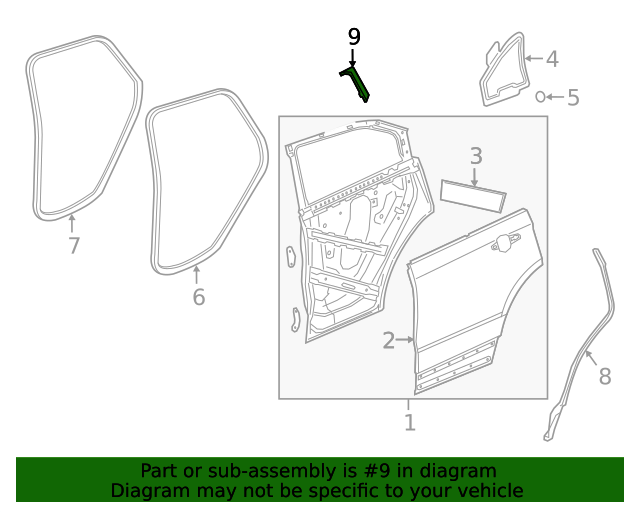 2019-2021 Cadillac XT4 Frame Cover - Driver's Side (LH) 84561043 ...