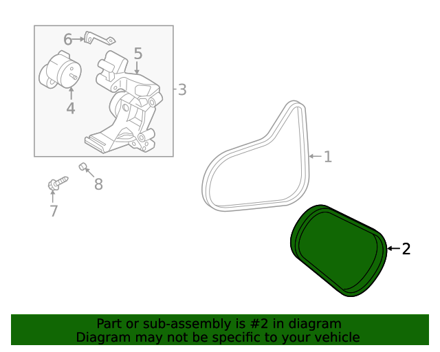 Genuine Water Pump Belt for 2020-2022 Hyundai | Part# 25212-2S050 ...
