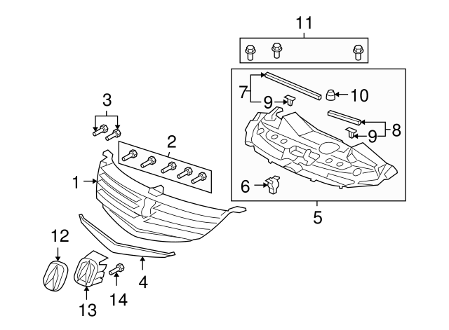 71122-SJA-A00ZB - Molding 2005-2008 Acura RL | Group 1 Auto Parts