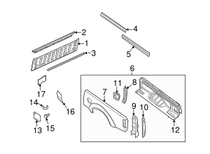 2005-2021 Nissan Frontier Outer Panel 93313-9BF0A | Nissan Parts Plus