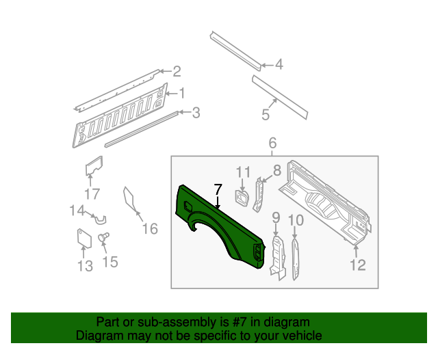 2005-2021 Nissan Frontier Outer Panel 93313-9BF0A | Nissan Parts Plus