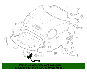 51-23-7-300-570 - Hood Latch - 2014-2024 Mini | BMWPartsHub