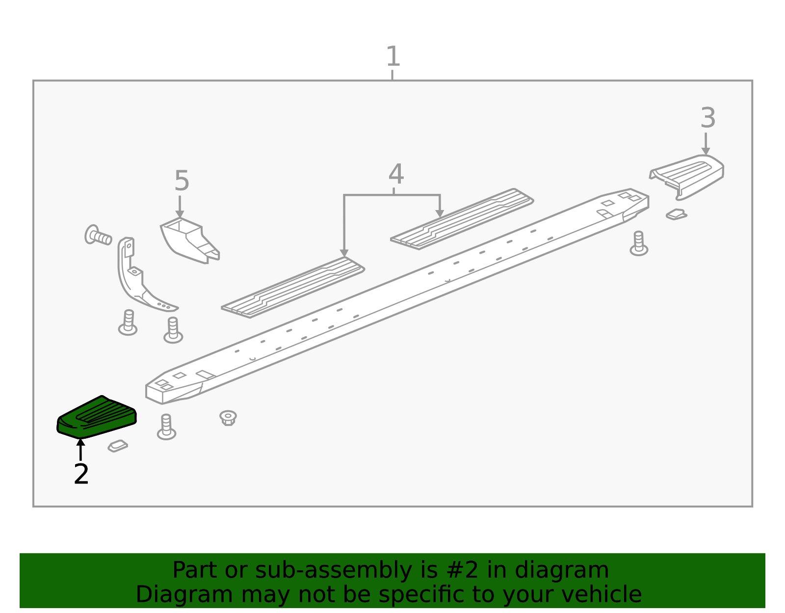 84173416 - Assist Step Front Finish Cap 2019-2024 GM | Big 3 Auto Parts