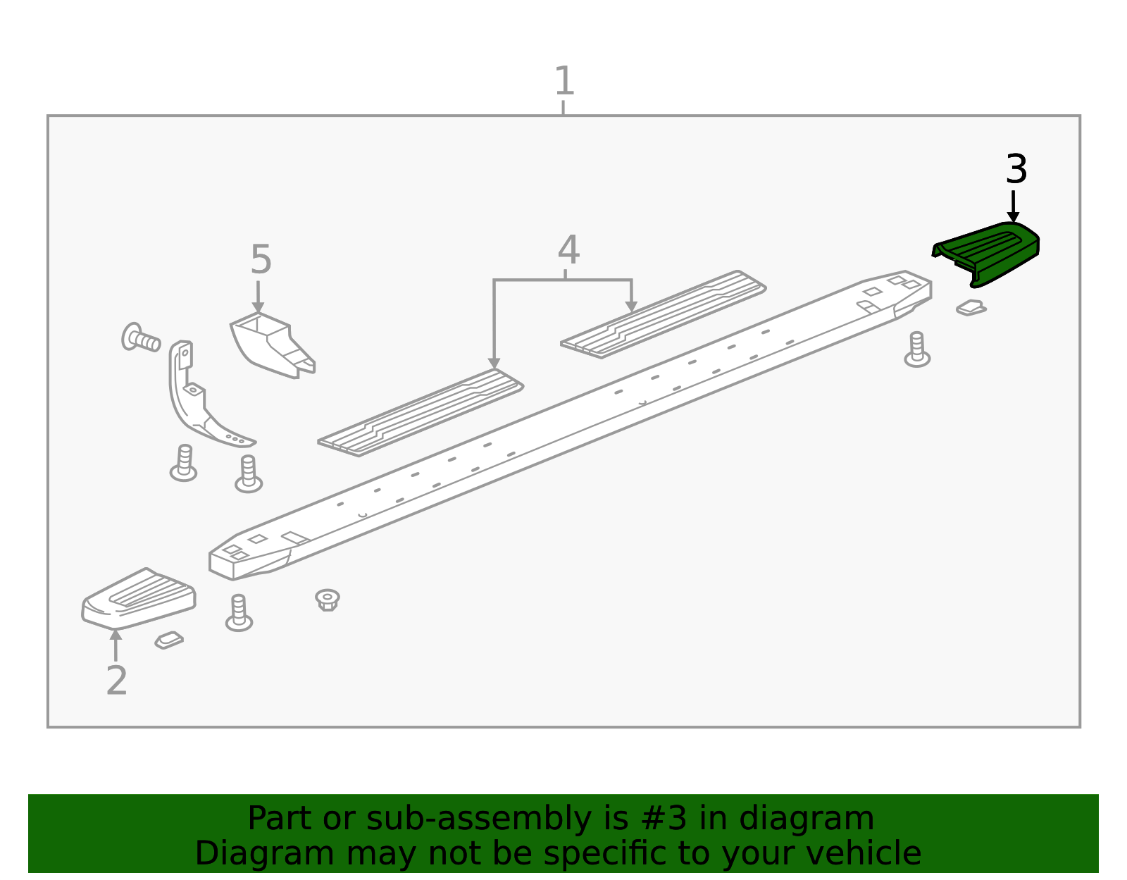 2019-2025 GM Assist Step Front Finish Cap RHT RR & LFT FRT 84173416 ...