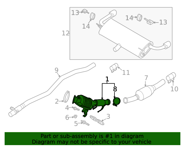 LX6Z-5E212-KP - Catalytic Converter 2021-2023 Ford | Ford Parts Direct