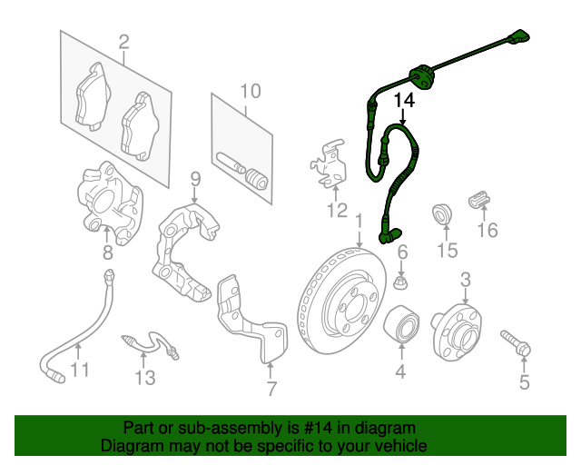 8D0-927-803-D - Speed Sensor 1996-2001 Audi | Audi OEM Parts