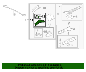 2012-2017 Mitsubishi Lancer Upper Rail 5220H601 | Factory Mitsubishi Parts