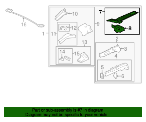 2008-2023 Mitsubishi Side Member 5220C491 | QuirkParts