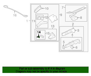 2008-2017 Mitsubishi Lancer Gusset 5220C499 | Mitsubishi Parts ...