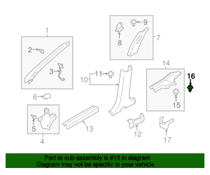 1997-2024 Mitsubishi Fender Liner Clip MR288150 | MitsubishiParts.com