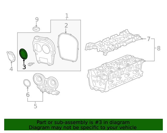 2019-2021 Porsche Macan Upper Timing Cover Seal 958-103-583-00 | Sunset ...