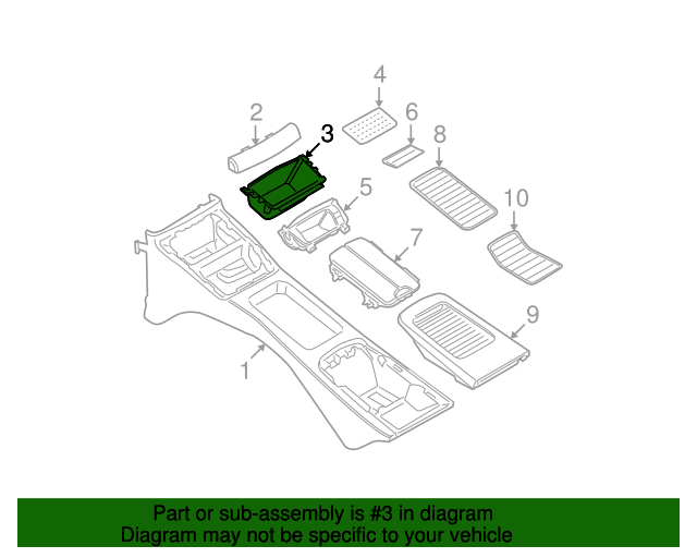 Genuine BMW 51-16-6-960-684 | Storage Tray | FREE Shipping on Most ...