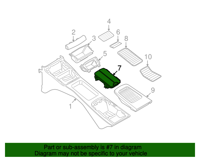 2007-2009 BMW Console Cup Holder 51-16-6-963-911 | AutoNationParts.com