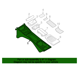 Genuine BMW 51-16-6-966-476 | Console Body | FREE Shipping on Most ...