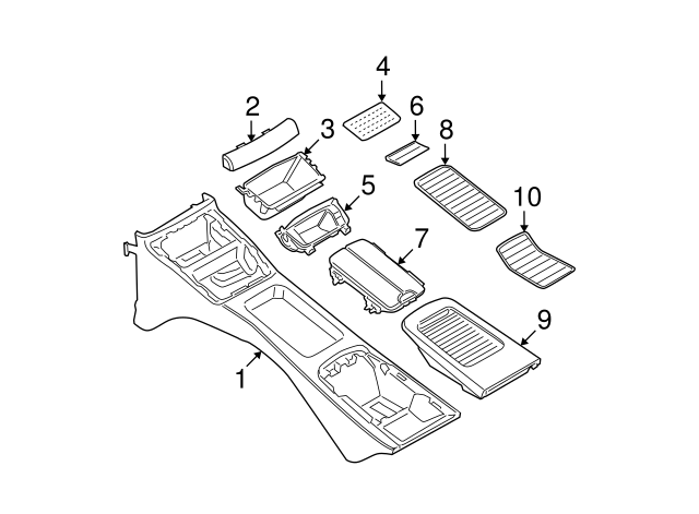 2007-2009 BMW Console Cup Holder 51-16-6-963-911 | AutoNationParts.com