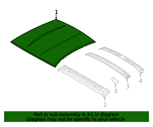 41318073730 - 2019-2022 BMW Roof Panel (41-31-8-073-730) | BMW of South ...