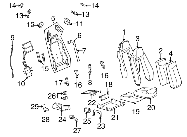 2006-2009 Cadillac XLR F Frame 19124068 | QuirkParts