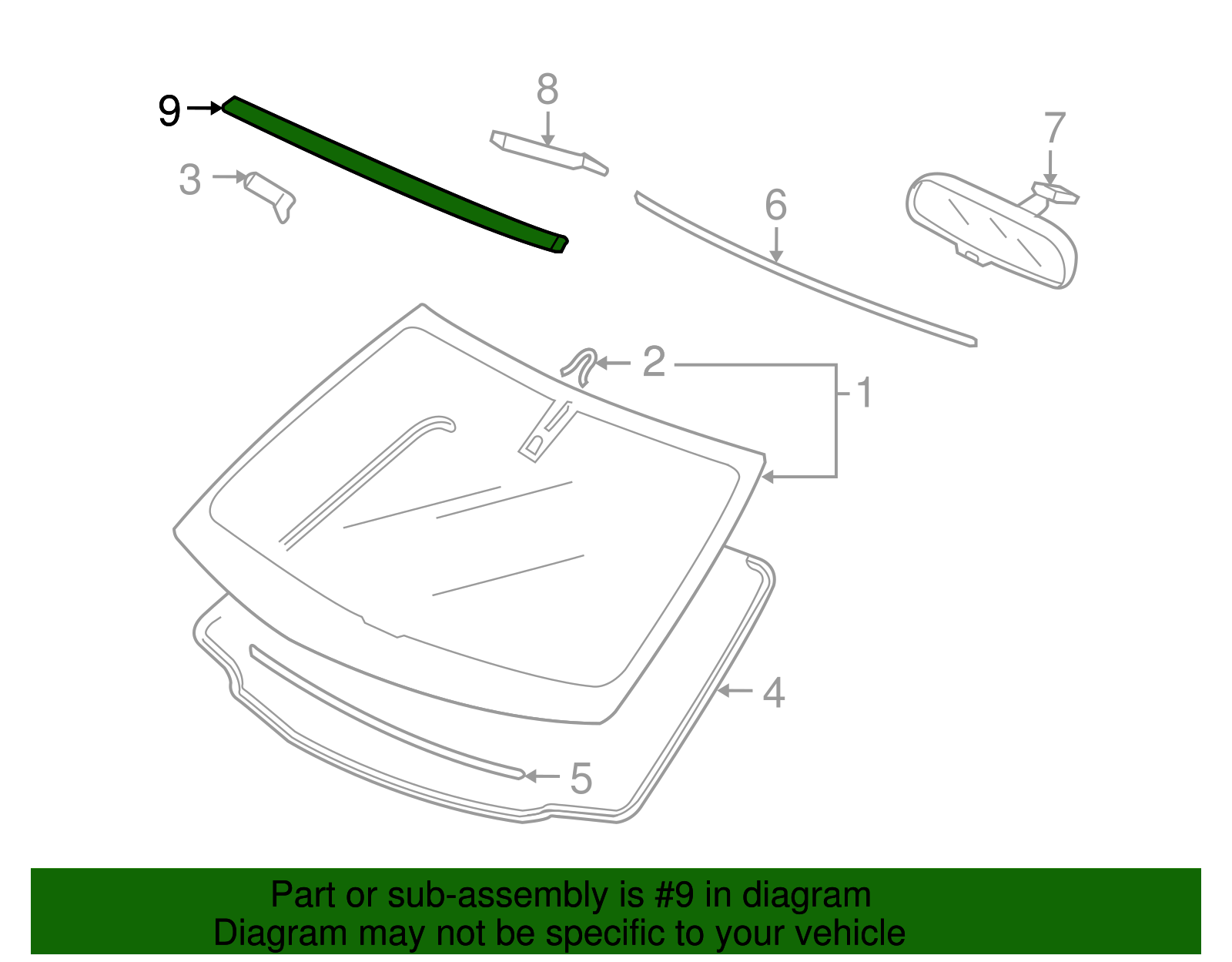 2008-2012 Honda Accord Windshield Molding 73150-TA5-A01 | Honda Factory Parts