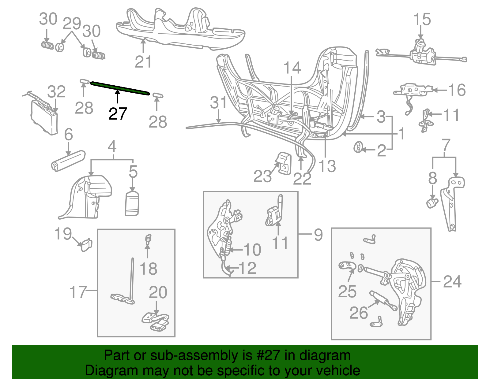 Genuine Convertible Top Shaft for 1999-2003 Saab 9-3 | Part# 4492898 ...