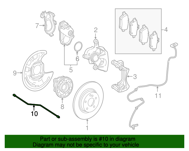 246-420-01-48-64 - Brake Hose 2014-2020 Mercedes-Benz | Mercedes-Benz ...