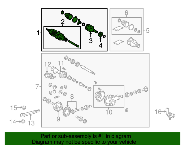 2010-2011 Toyota Genuine Toyota Axle Assembly - NEW/OEM 43430-60090 ...