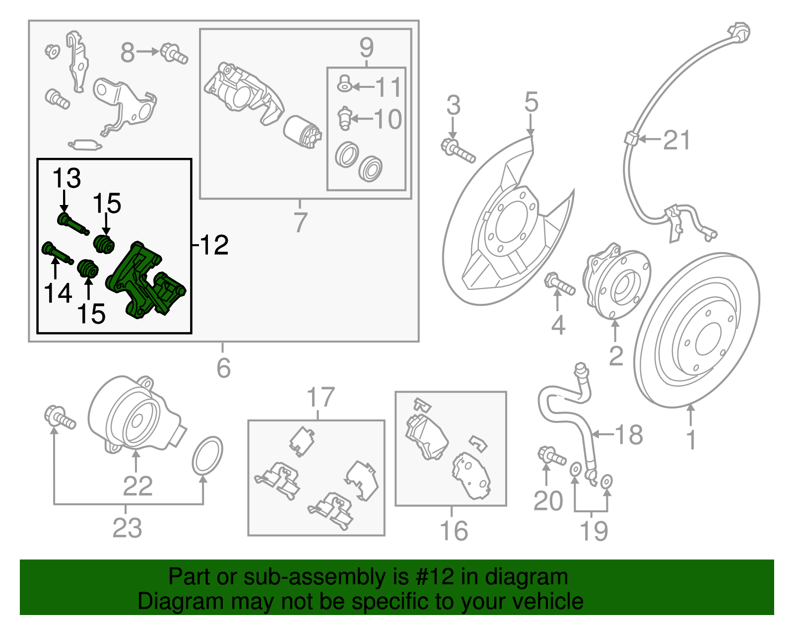K011-26-28X - Caliper Mount 2013-2015 Mazda CX-5 | Florida Mazda Parts