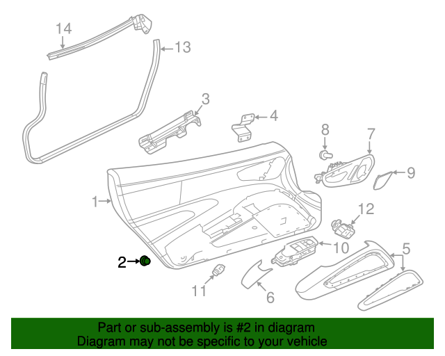 2011-2021 Mopar Door Trim Panel Fastener 6509673AA | TascaParts.com