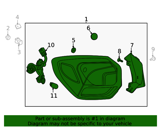 2021 Buick Encore GX Rear Passenger Side Stop Lamp 42756094 ...