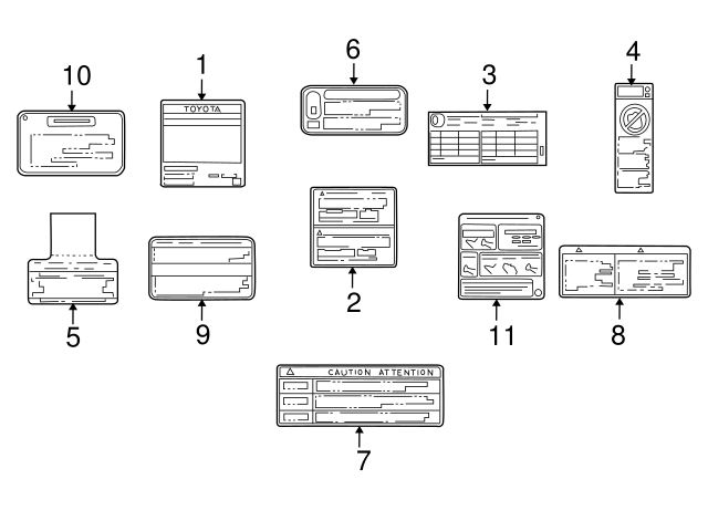 2009-2010 Toyota Emission Label 11298-37120 | Toyota Parts Center