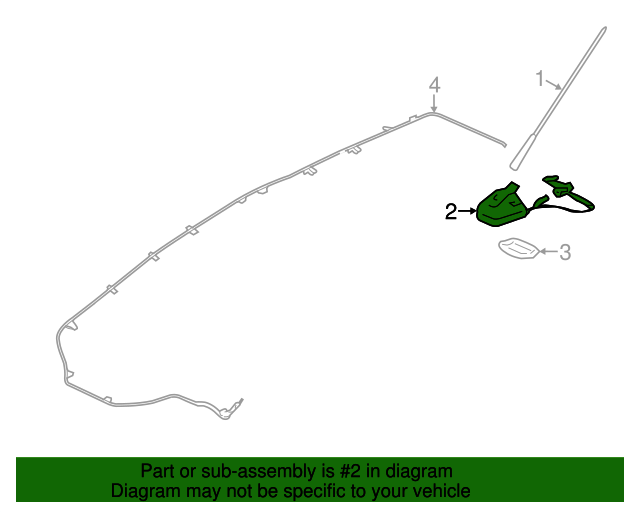 8723A184 - Antenna Base 2011-2019 Mitsubishi | Mitsubishi Direct Parts
