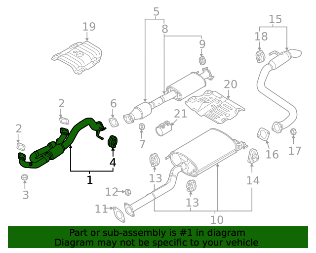28610-A9100 - Front Pipe 2015-2018 Kia Sedona | Kia.Parts Store