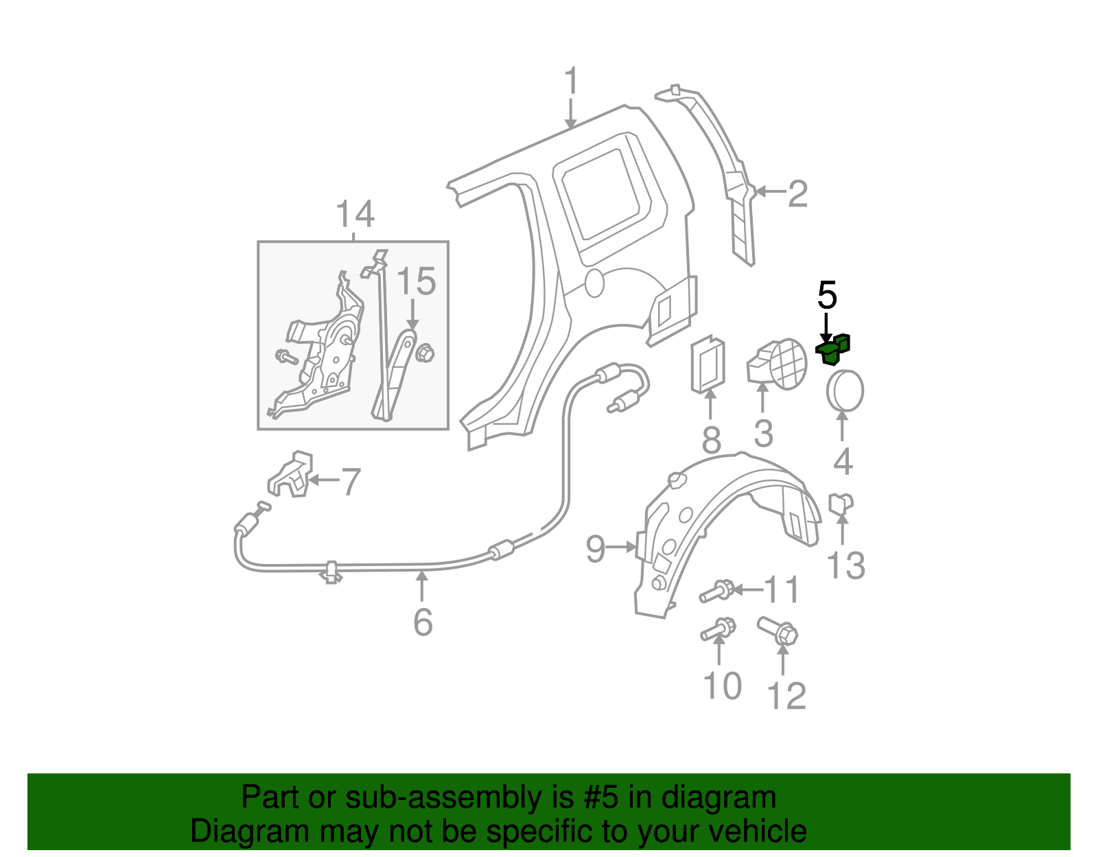 74490-SZA-A01 - Fuel Door Grommet 2009-2015 Honda Pilot | Honda Parts ...