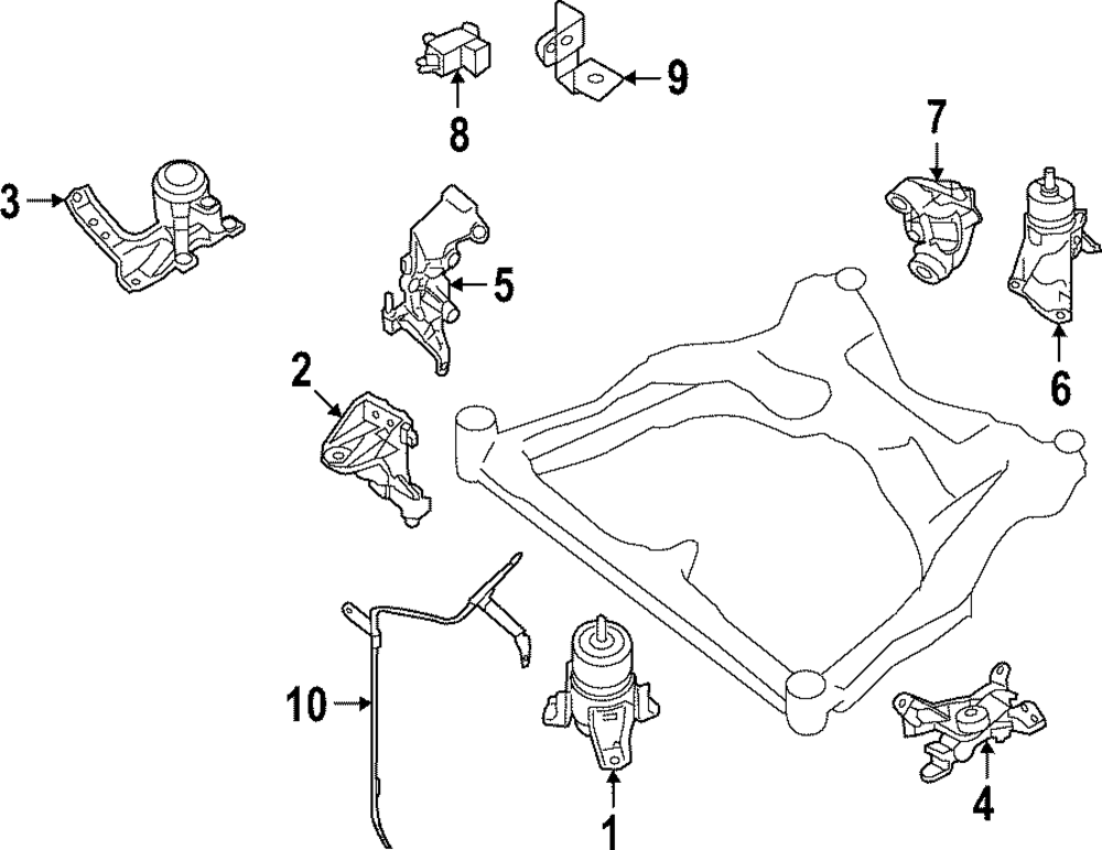 2022-2024 Nissan Pathfinder Front Mount Bracket 11274-6SA0A | Scott ...