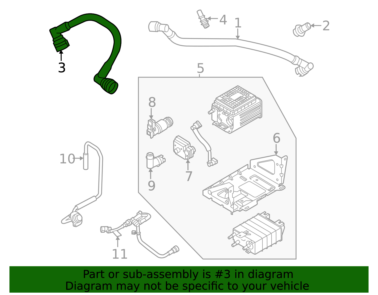 KCV-326 - Motorcraft™ PCV Valve Hose 2020-2022 Ford | Big 3 Auto Parts