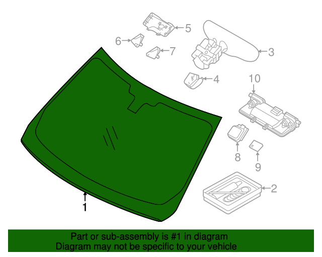2017-2020 Land Rover Discovery Windshield LR155773 | JaguarParts.com