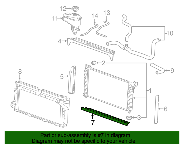 2014-2020 GM Lower Radiator Air Baffle 23180712 GM | GMPartsDirect.com