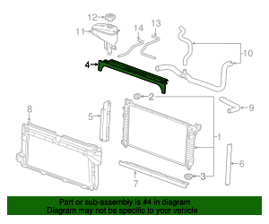 2014-2020 GM Upper Radiator Air Baffle 23141866 GM | GMPartsDirect.com