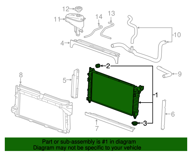 2015-2020 GM Radiator 84164905 GM | GMPartsDirect.com