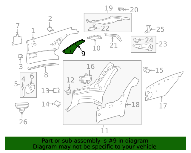 217-690-68-03 - Rear Trim Panel 2018-2020 Mercedes-Benz | Mercedes-Benz ...