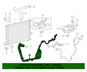 2015-2017 Chrysler 200 Lower Hose 68104981AD | Mopar Parts Canada