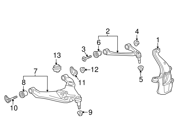 2015-2022 GM Front Driver Side Lower Control Arm 23490293 GM ...