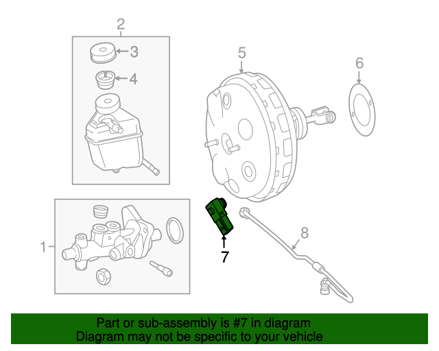 2012-2020 Mercedes-Benz Vacuum Sensor 000-905-48-04 | Mercedes-Benz Parts