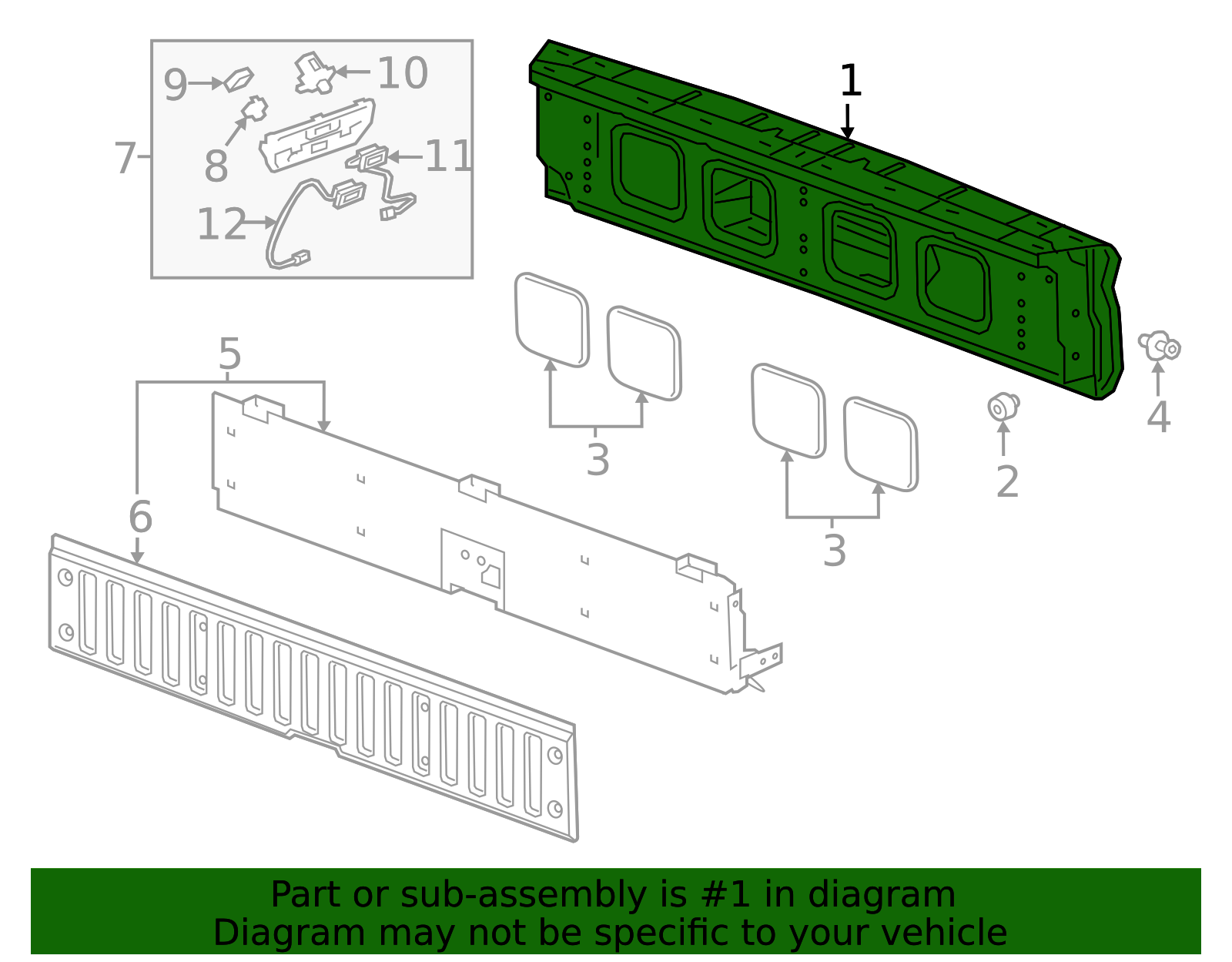 2019-2024 GM Upper Gate 85518591 GM | GMPartsDirect.com