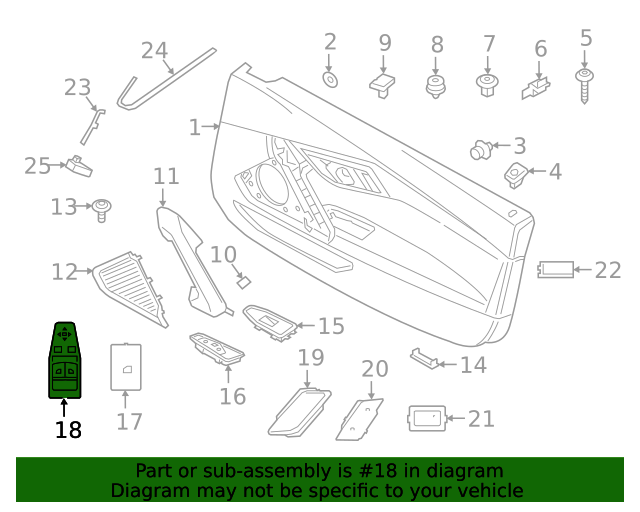61316809279 - 2019-2023 BMW Window Switch (61-31-6-809-279) | BMW of ...
