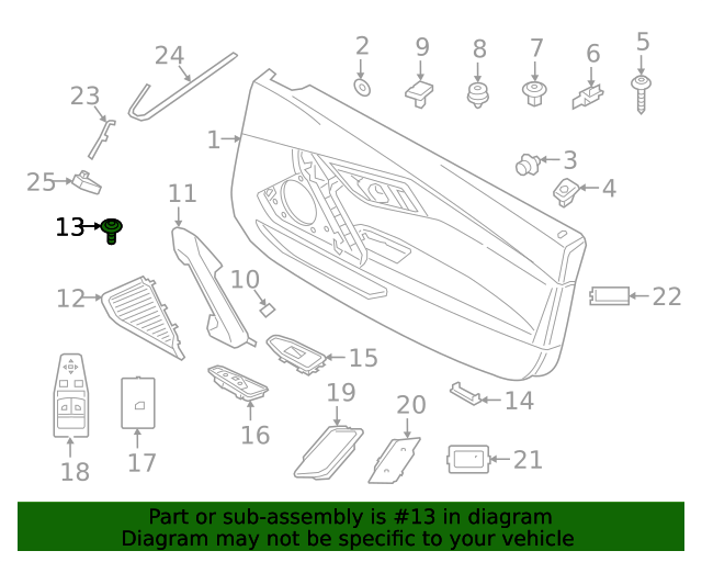Genuine BMW 07-14-7-270-744 | Speaker Grille Screw | FREE Shipping on ...