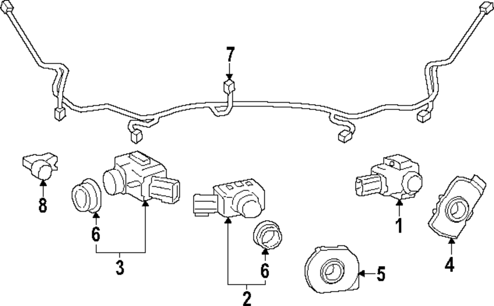 2023-2024 Toyota Sensor Retainer 89348-K0280-A2 | Toyota Parts Center