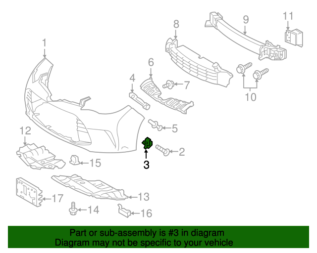 53879-06100 - Retainer, Front Fender Liner - 2012-2020 Toyota | OEM ...