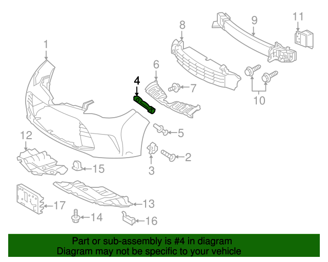 2013-2018 Toyota Avalon Side Support 52145-07030 | Toyota Parts Center
